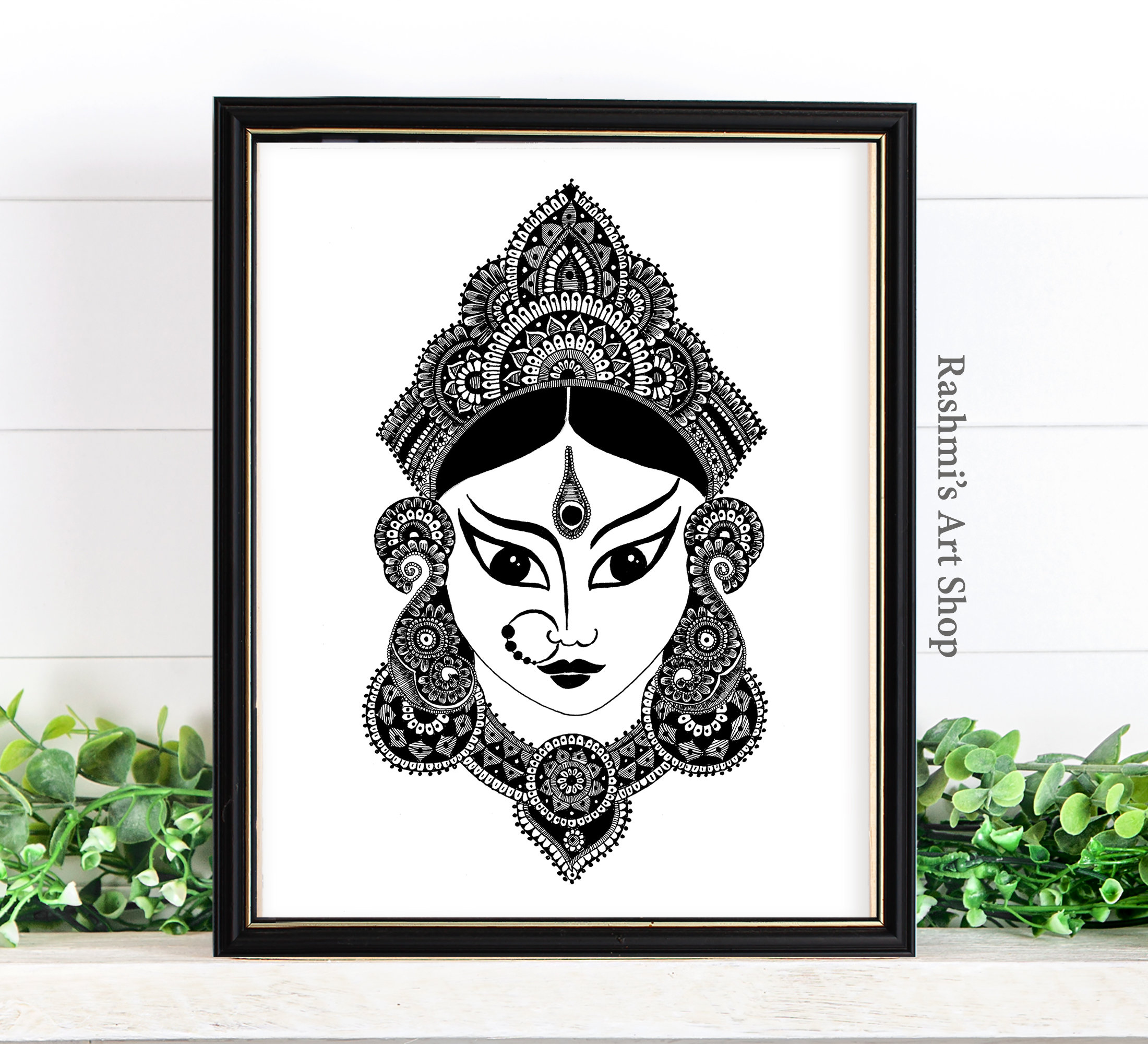 Maa Durga Art Print - Etsy