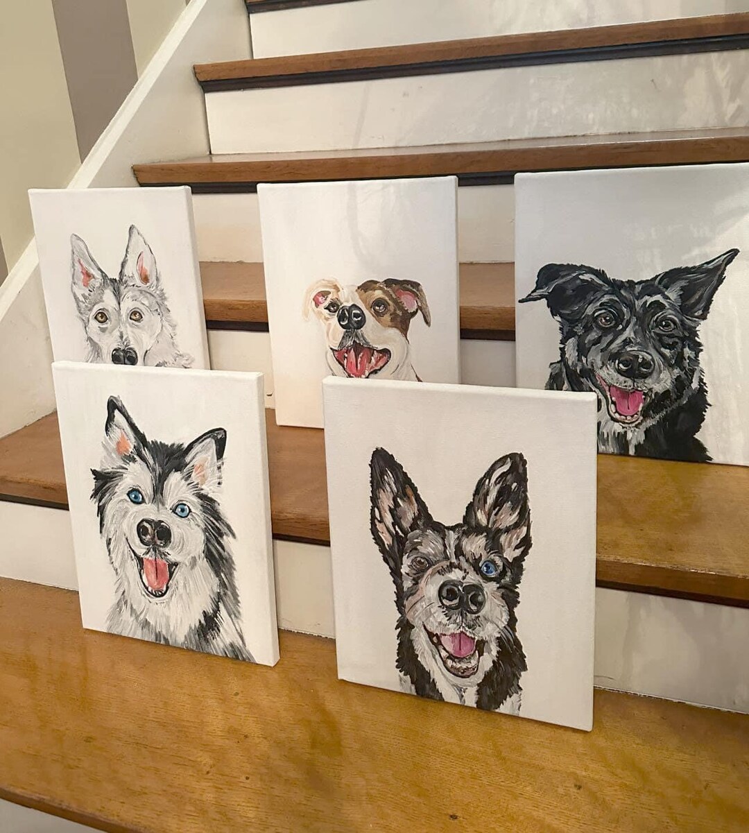Pet Portrait by Carrie Ketterman, Custom Painting, Dog or Cat Hand ...