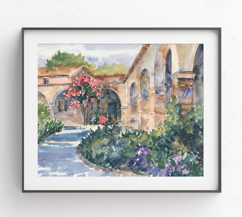 San Juan Capistrano Mission at Midday Office Decor - Etsy