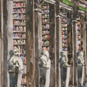 Matilda, Library Art Print, Roald Dahl Art, the Books Transported Her ...