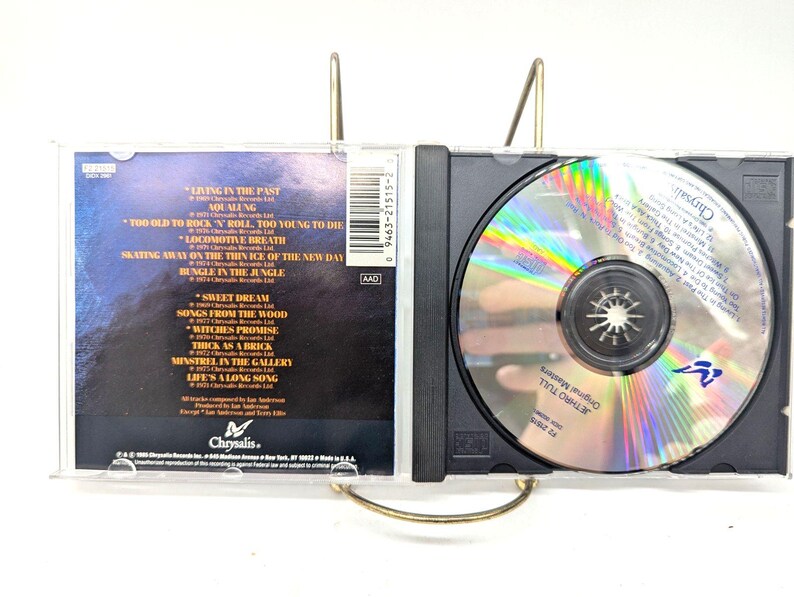 Jethro Tull Original Masters CD – 1985 Chrysalis Prog‑rock Hits ...
