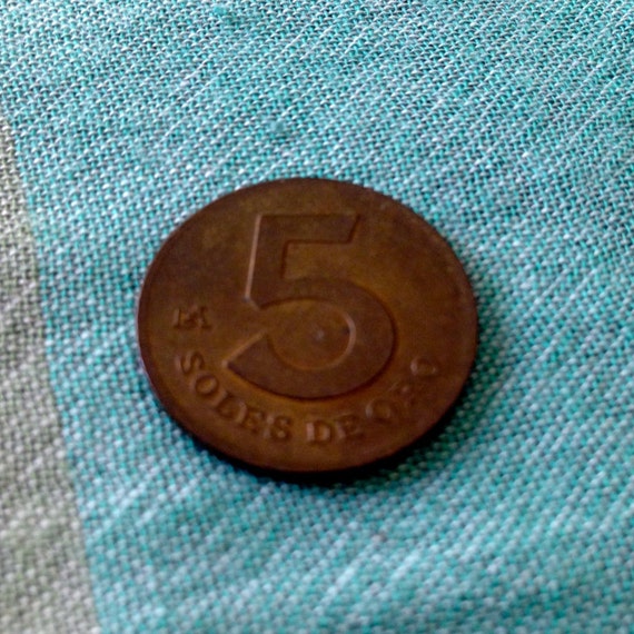 5 Soles De Oro Peru Peruvian Coin Bio-energy Orgone | Etsy