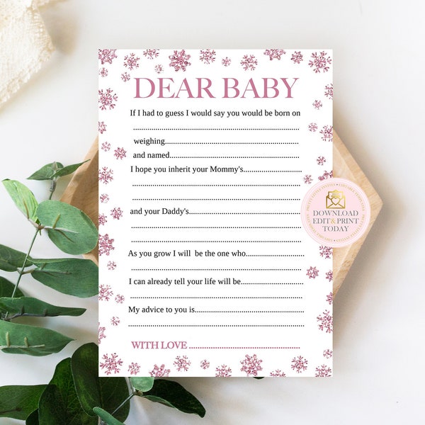 Dear Baby Letter - Etsy