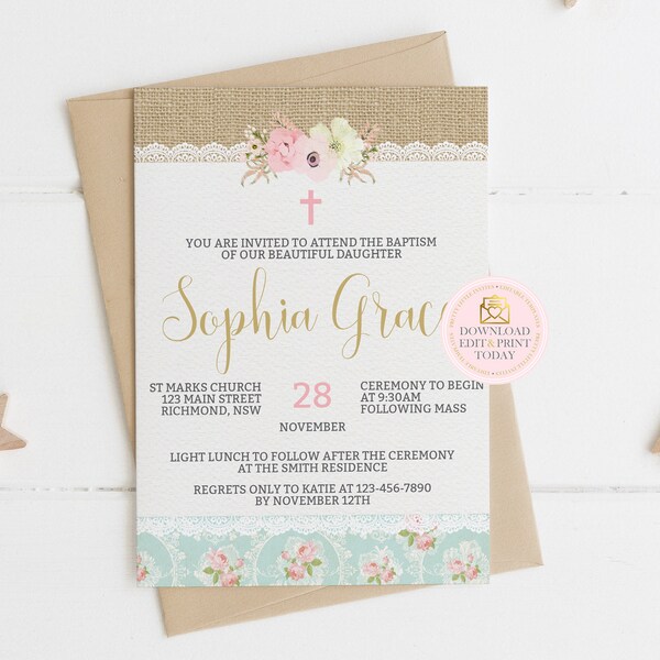 Shabby Chic Invites - Etsy