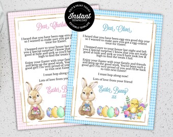 Easter Bunny Note | Etsy