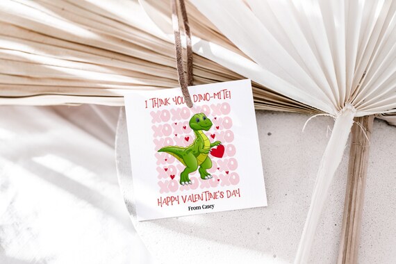 Dinosaur Valentine, Classroom Valentines, Cute Valentines Day Tags ...