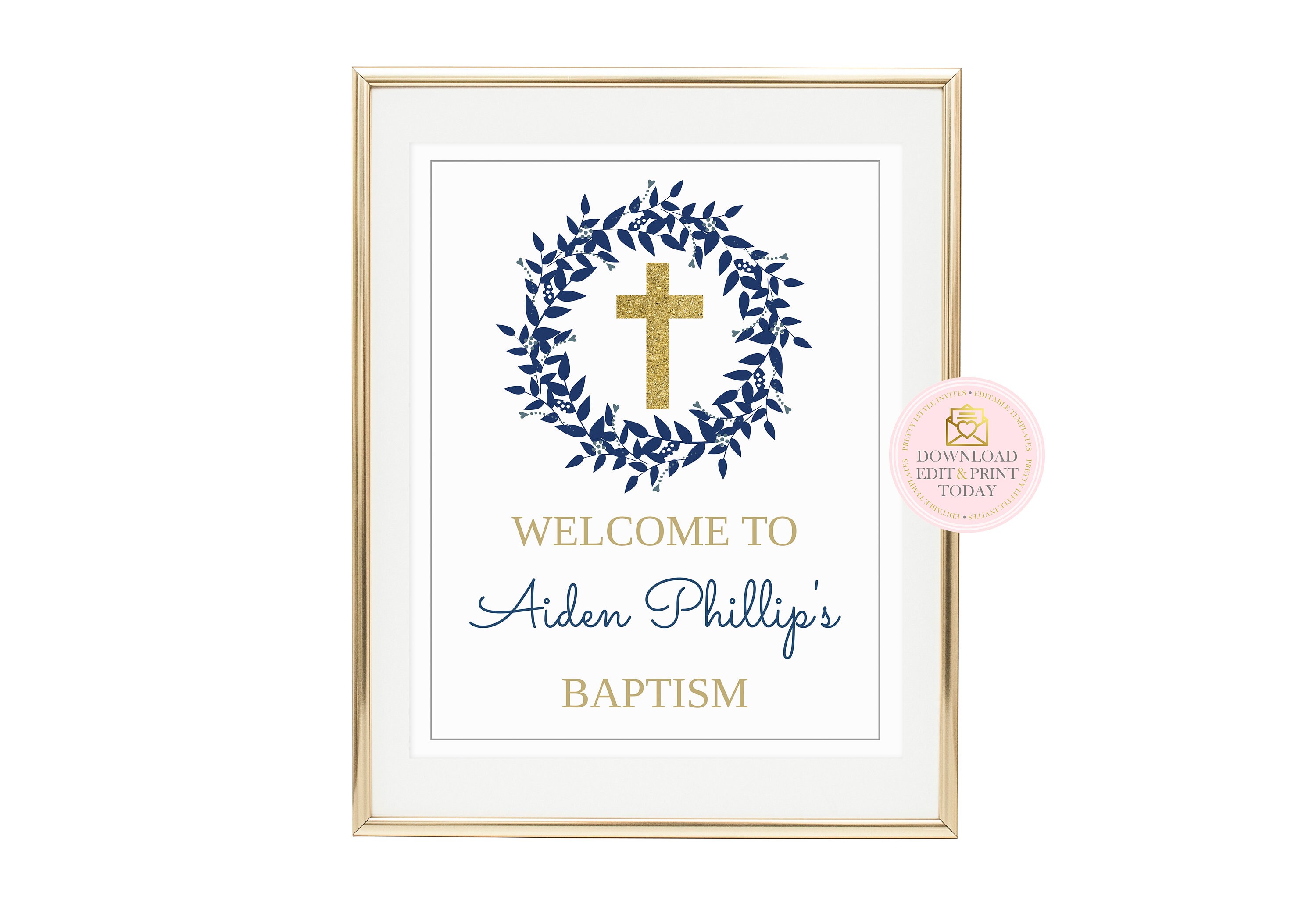Baptism Welcome Sign Baptism Sign First Communion Welcome - Etsy