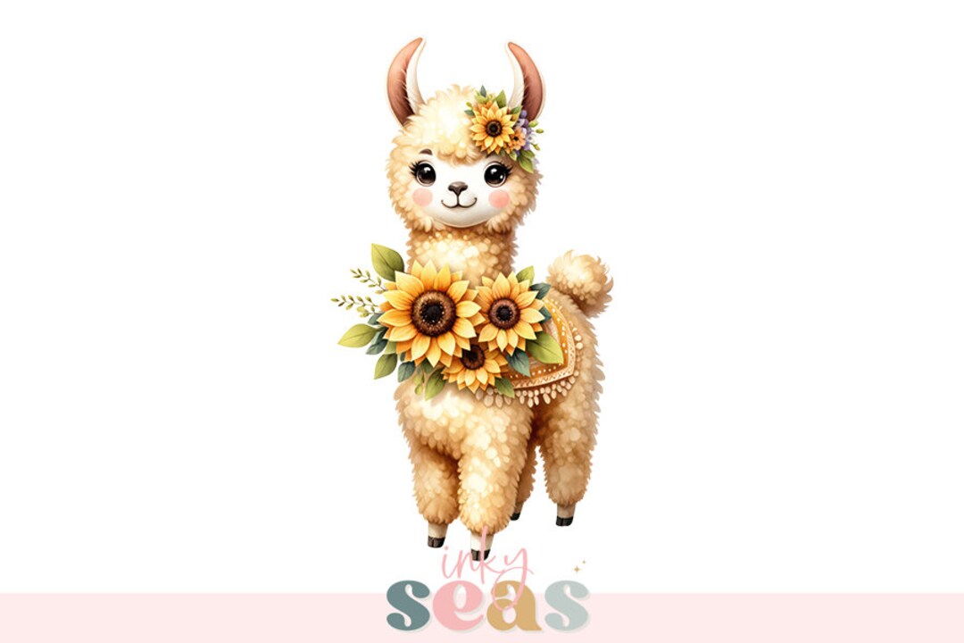 Cute Alpaca Clipart PNG, High Quality Digital Download, Llama Graphic ...