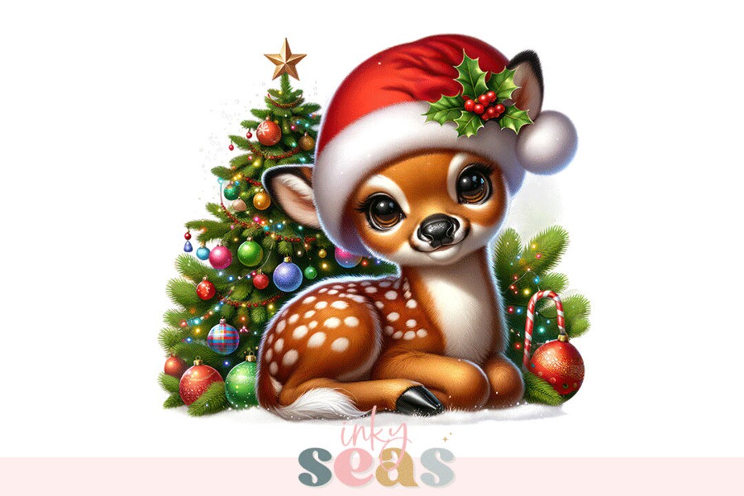 Watercolor Fawn, Christmas Deer Png, Merry Christmas Reindeer Clip Art ...