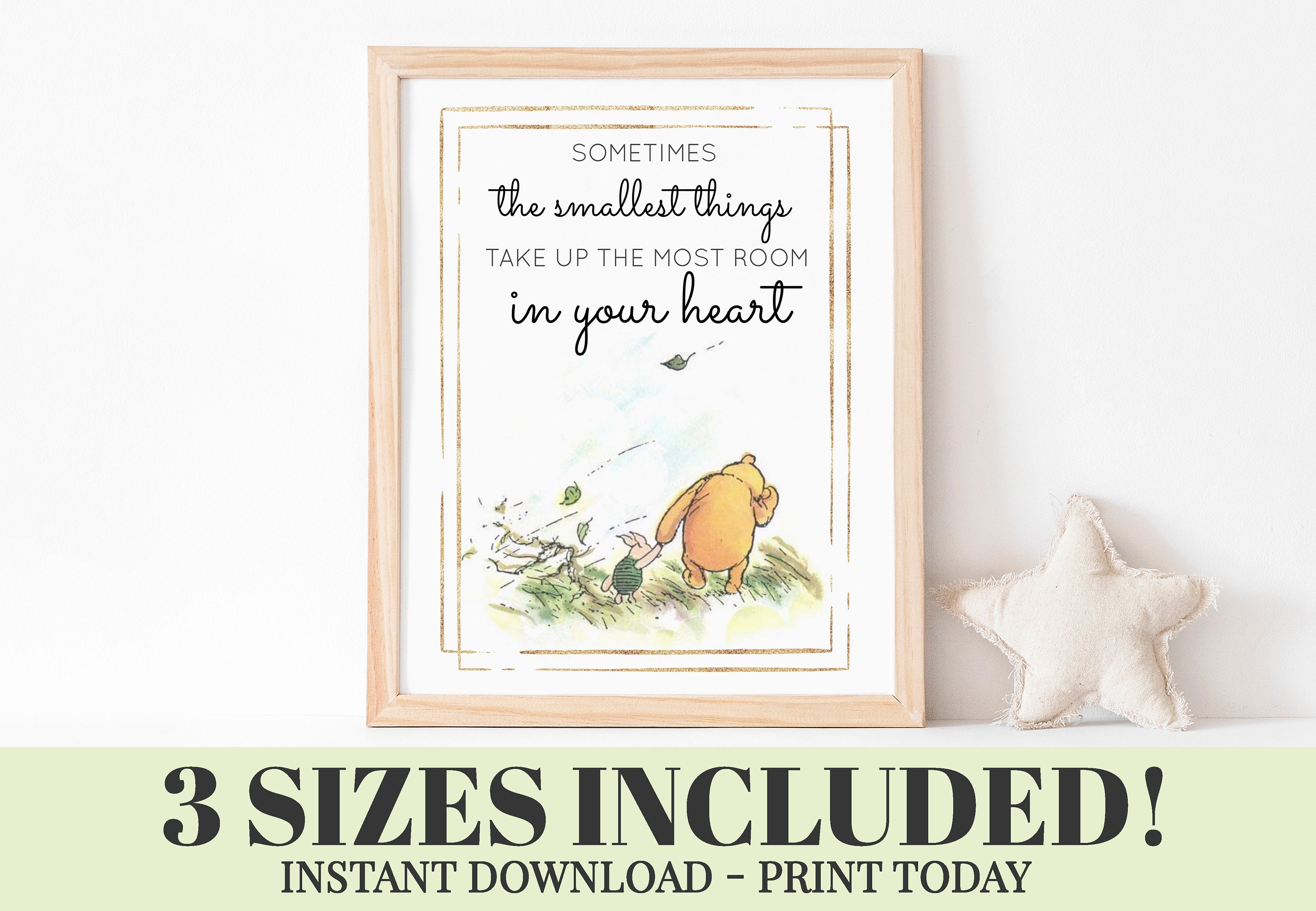 PRINTABLE Classic Winnie Pooh Quotes 10 Posters 3 Sizes - Etsy Australia