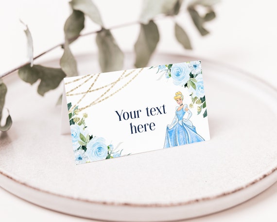 Cinderella Food Labels, Princess Tent Cards, Royal Party Princess Place ...