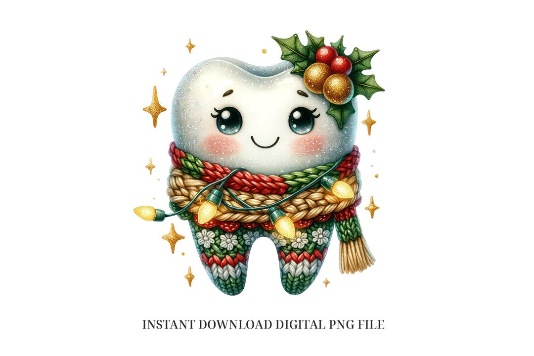 Funny Dental Christmas Png Christmas Tooth Png Dental - Etsy