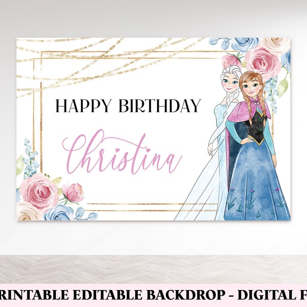 Frozen Backdrop - Etsy