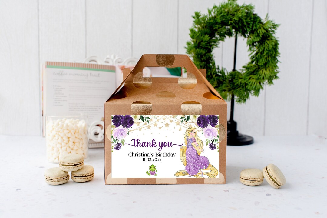 Rapunzel Gable Box Sticker Template Printable Lost Sun - Etsy