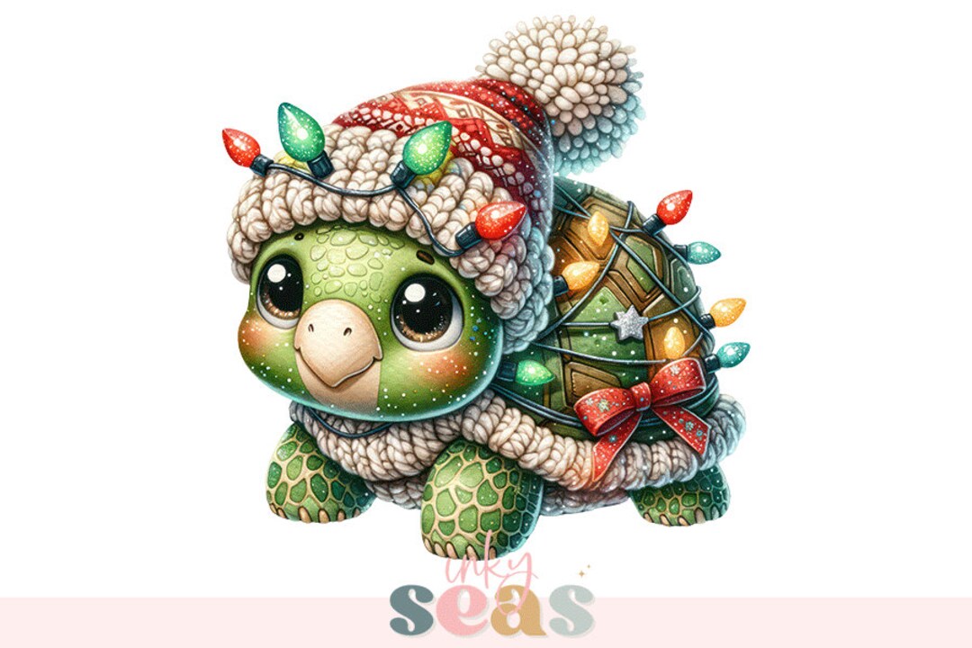 Turtle Christmas PNG, Christmas Turtle Sublimation Design, Cartoon ...