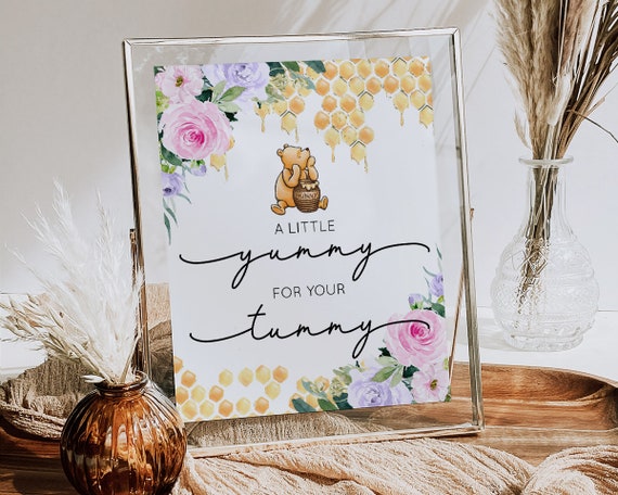 Purple & Pink Honeycomb Winnie Pooh A Little Yummy For Your Tummy ...