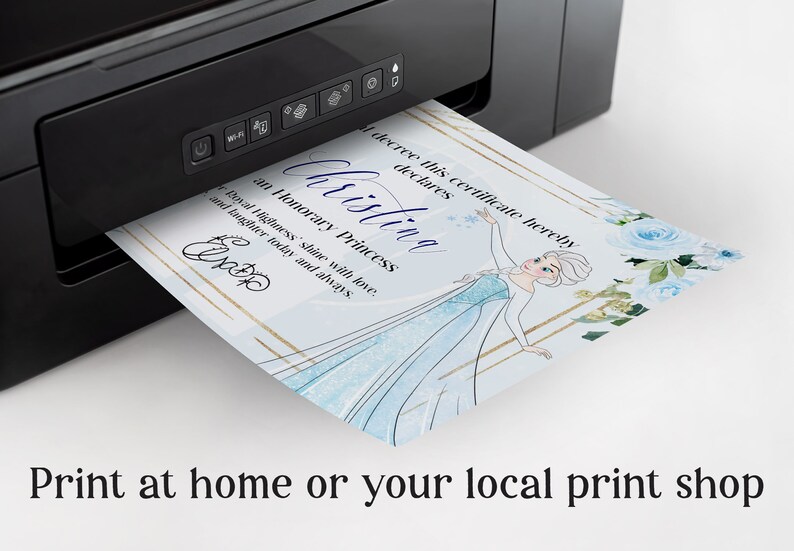Frozen Princess Certificate Editable Ice Queen Printable - Etsy Schweiz