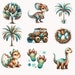 Cute Dinosaur Clipart Set, Digital Download, Kids Illustration Pack ...