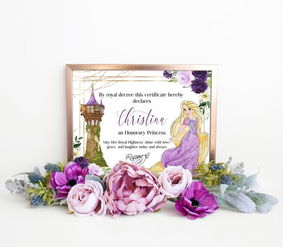Princess Certificate, Editable The Lost Princess Printable Honorary ...