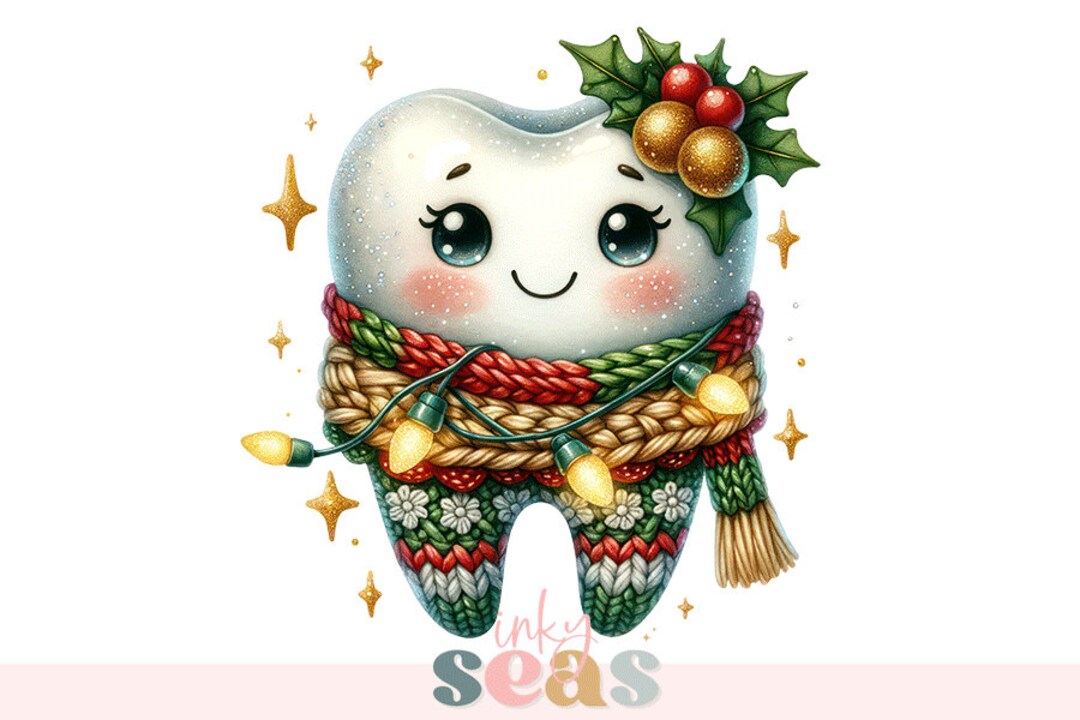 Funny Dental Christmas Png, Christmas Tooth Png, Dental Sublimation ...