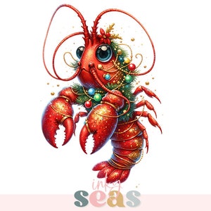 Crawfish Christmas PNG, Crawfish PNG, Southern Christmas PNG, Printable ...