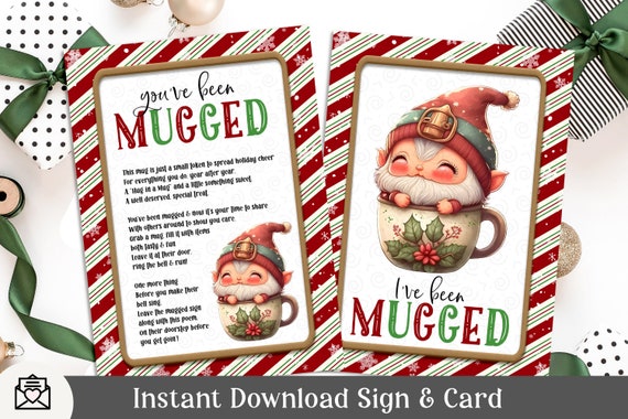 I've Been Mugged Game, You've Been Mugged Printable, Christmas Coworker ...