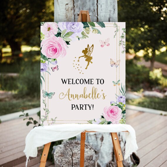 Tinkerbell Party Welcome Sign