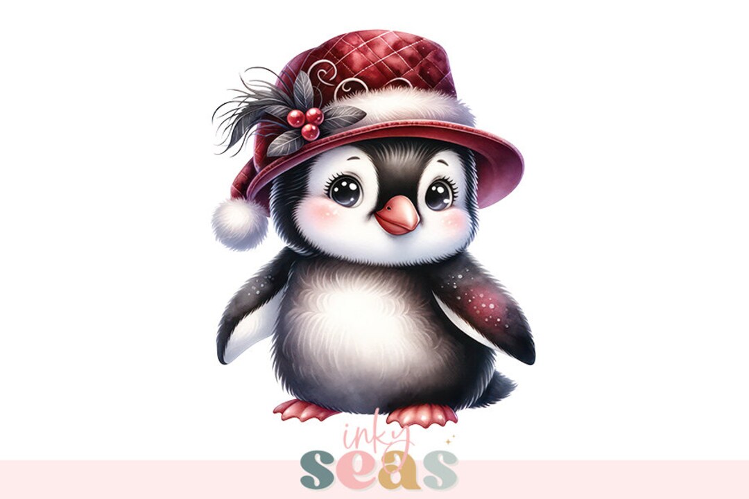 Cute Penguin Clipart, High-quality PNG, Cartoon Penguin With Hat Design ...