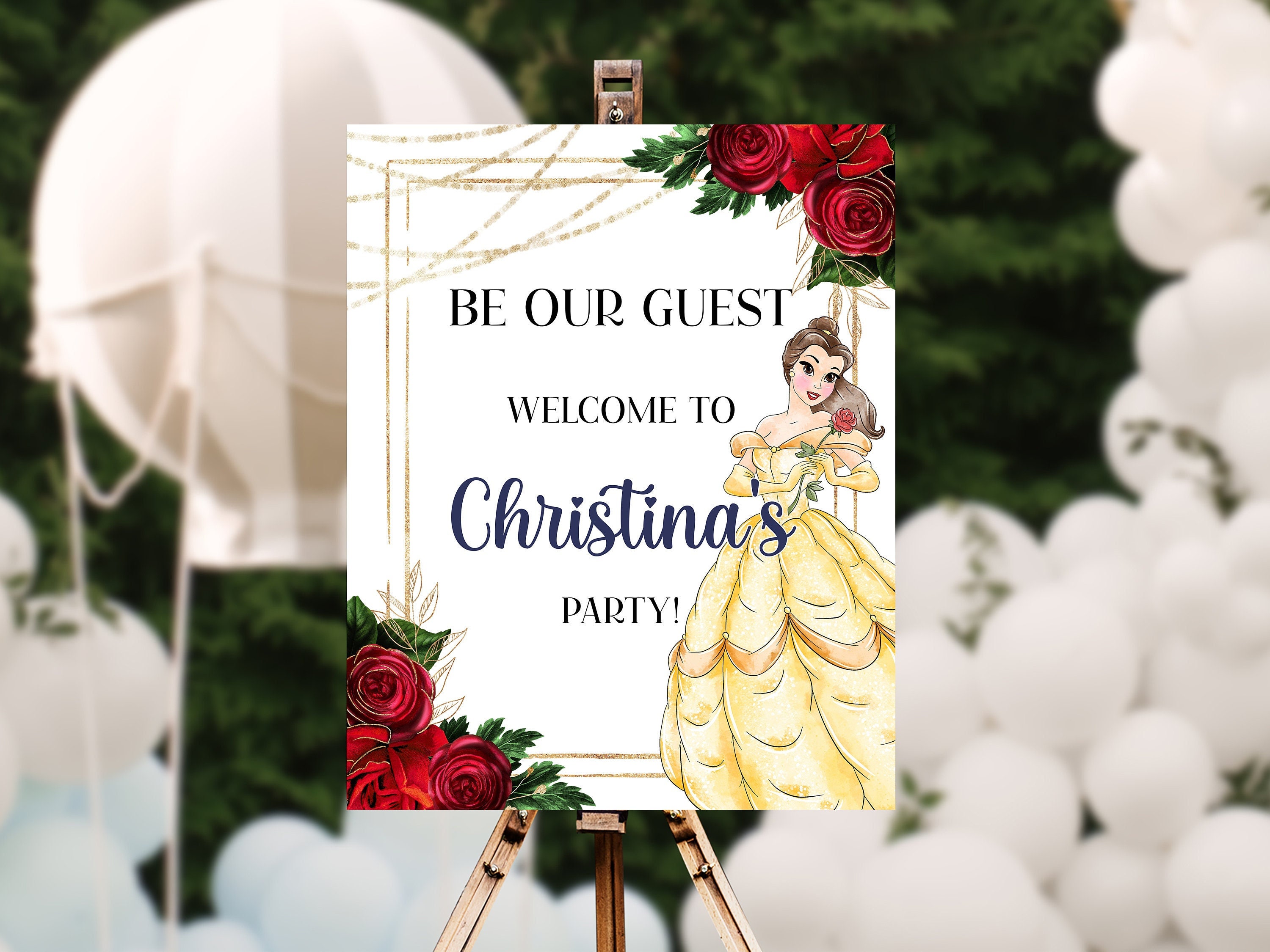 Welcome Wedding Sign Beauty and the Beast - Etsy