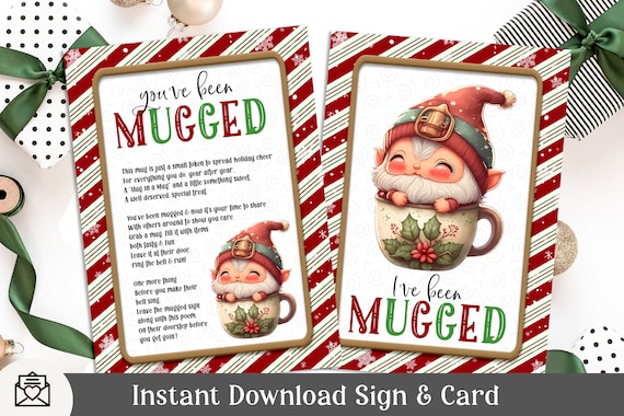I've Been Mugged Game, You've Been Mugged Printable, Christmas Coworker ...