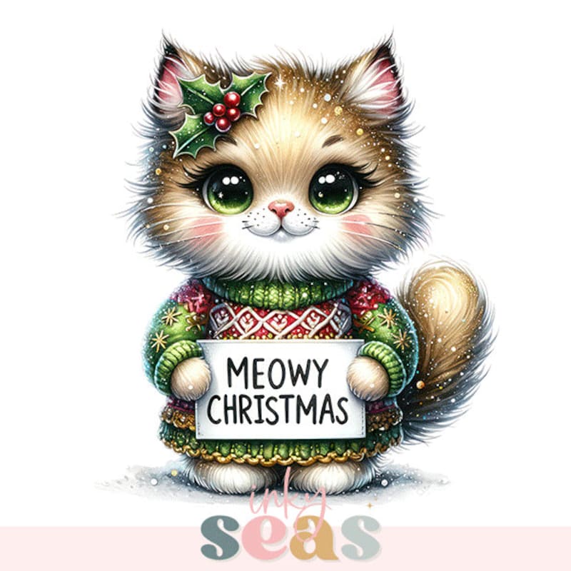 Meowy Christmas - Etsy