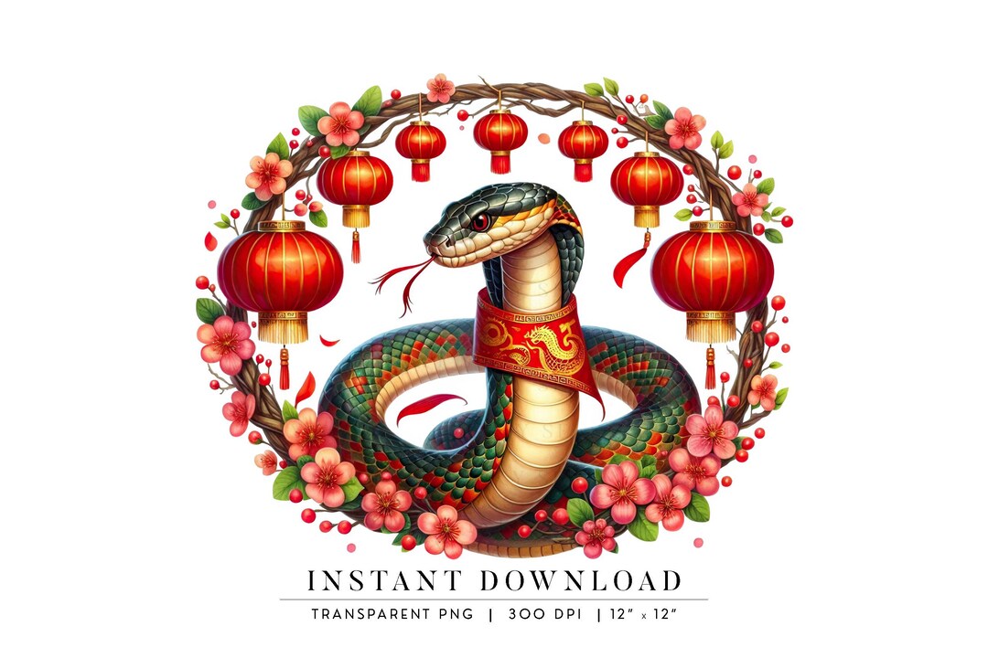 Chinese Zodiac Sign Clipart, Year of the Snake 2025 PNG, Asian ...