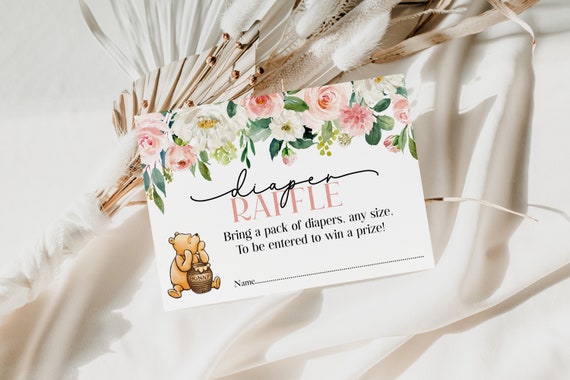 Winnie Pooh Baby Shower Diaper Raffle Pooh Baby Shower Classic Pooh ...