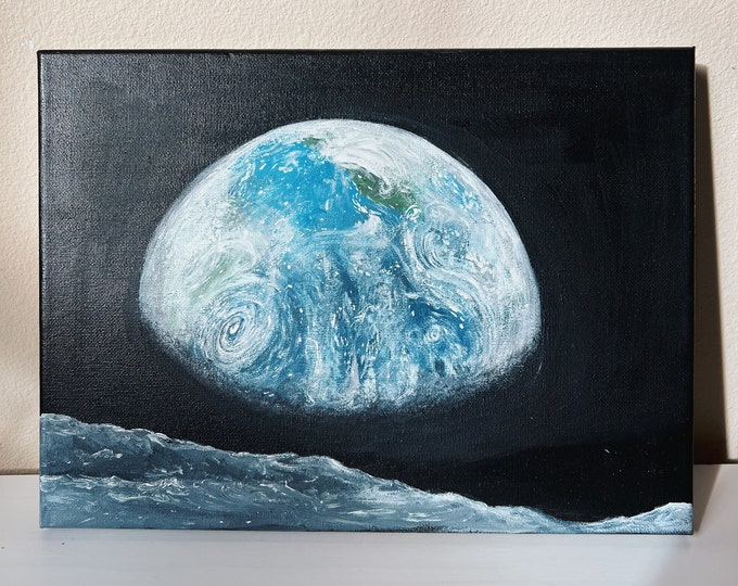 SMALL Blue Planet Collection Original Paintings - Etsy