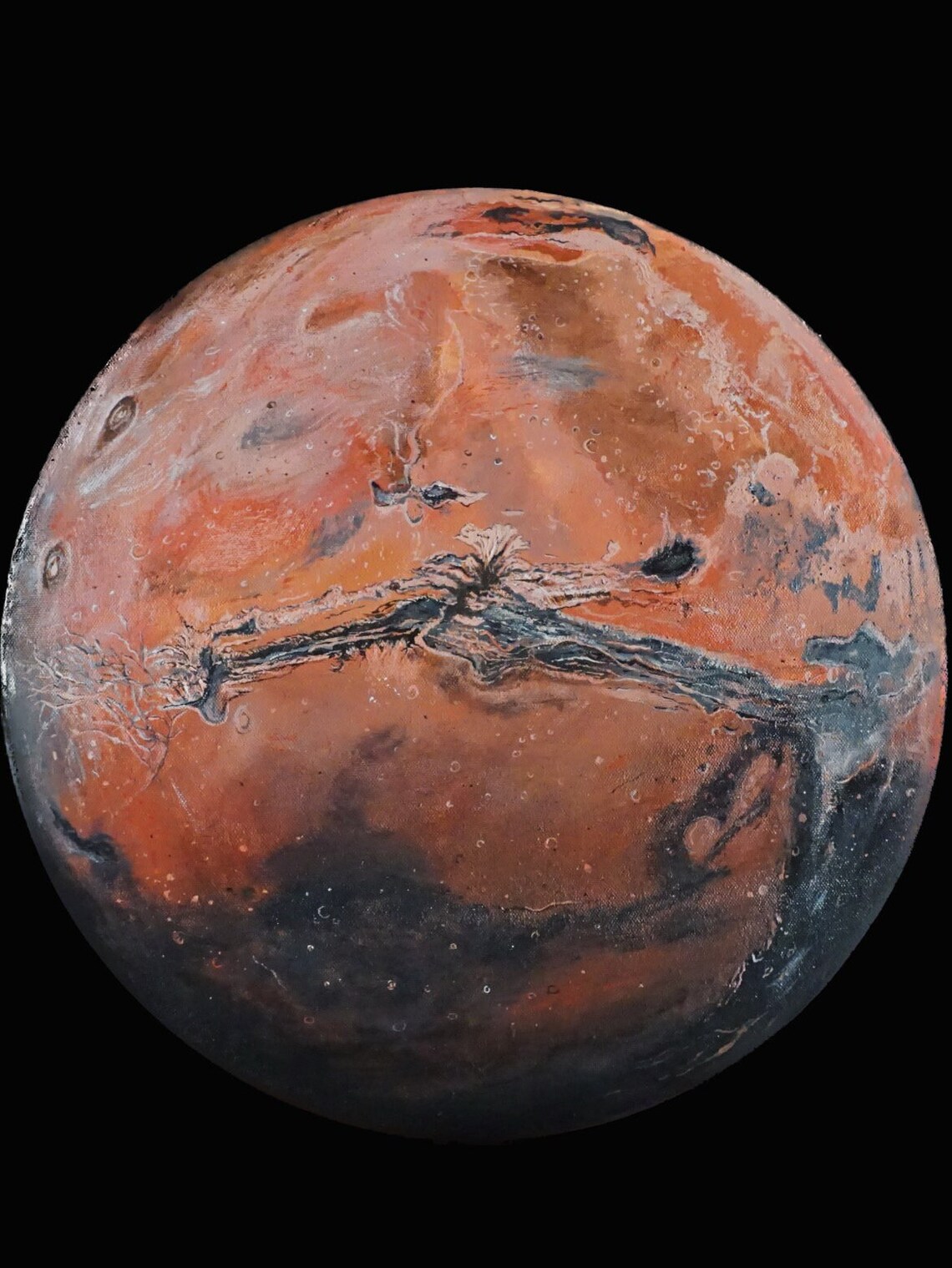 Original Painting - Mars: Red Planet - Etsy