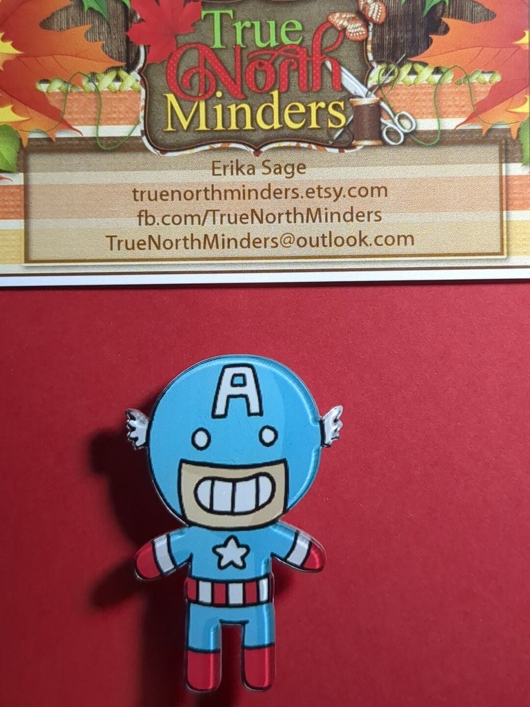 Captain America Needleminder / Strong Magnets/ Needle Nanny / Needle ...