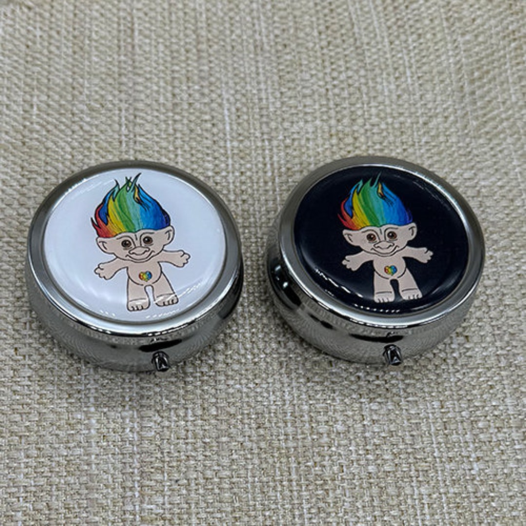 Troll Doll Compact Mirror, Lucky Troll Mirror, Lucky Troll, Rainbow ...