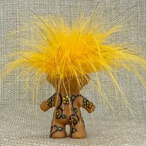 Sunflower Troll Doll, Hand Painted Troll Doll, Yellow Flower Troll Doll ...