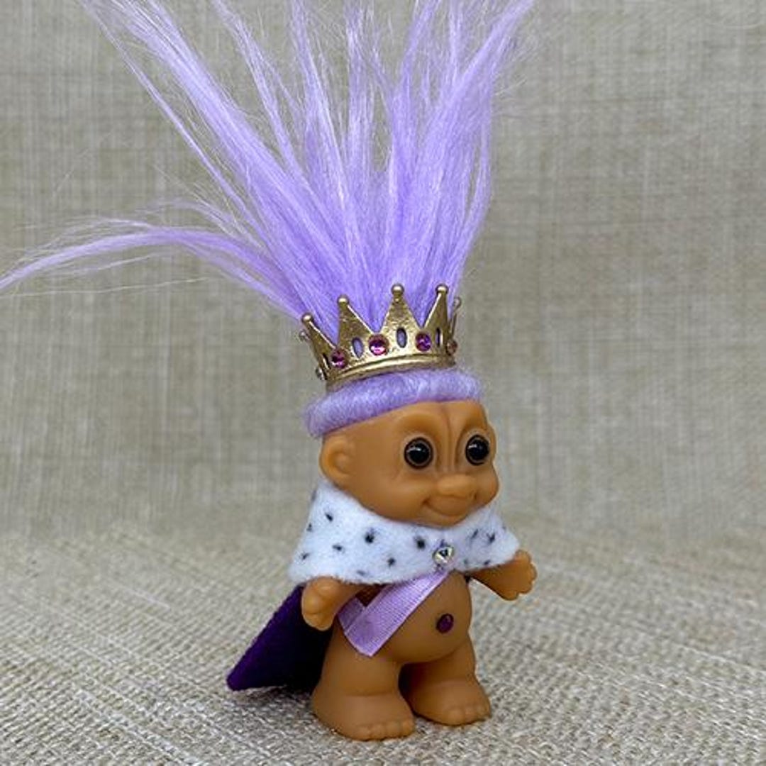 Royal Majestic Troll Doll, King Troll Doll, Majesty Troll, Purple King ...