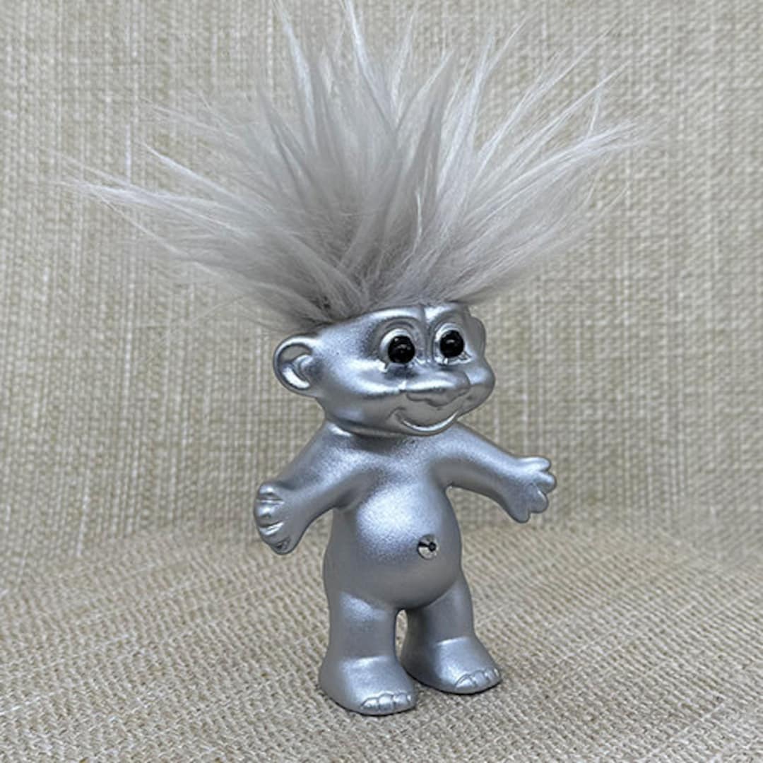 Silver Troll Doll, Silver Anniversary Troll Doll, Troll Art, Troll Doll ...