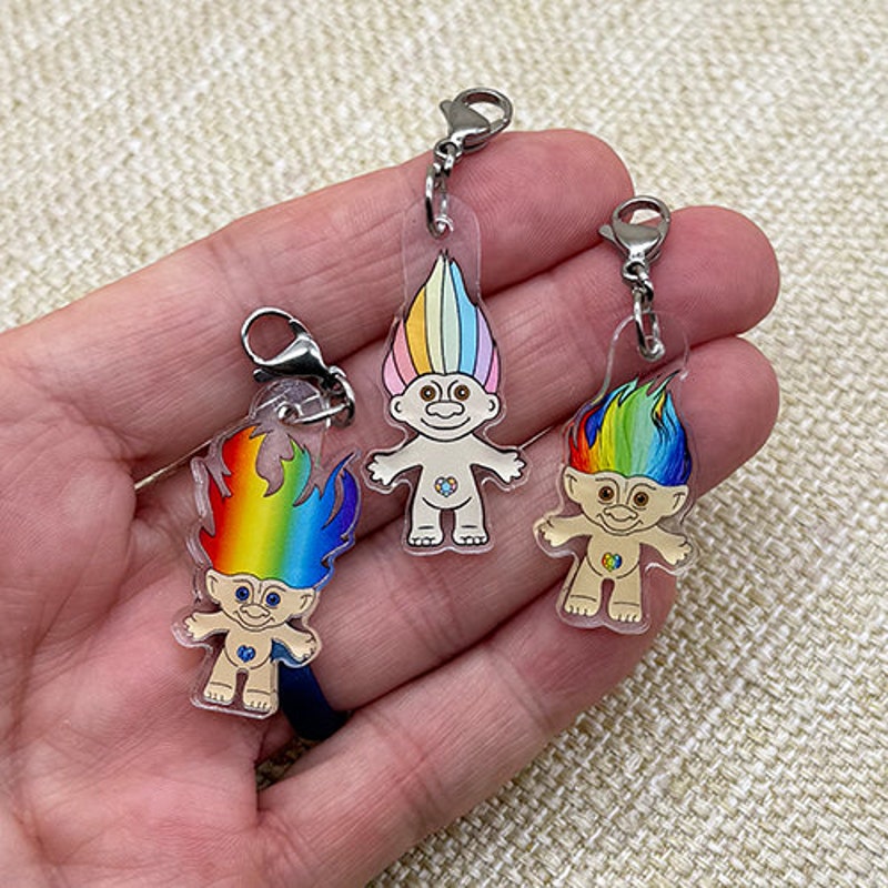 Troll Doll Keychain - Etsy