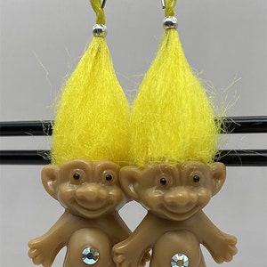 Treasure Troll Earrings, Troll Doll Earrings, Troll Earrings, Crystal ...