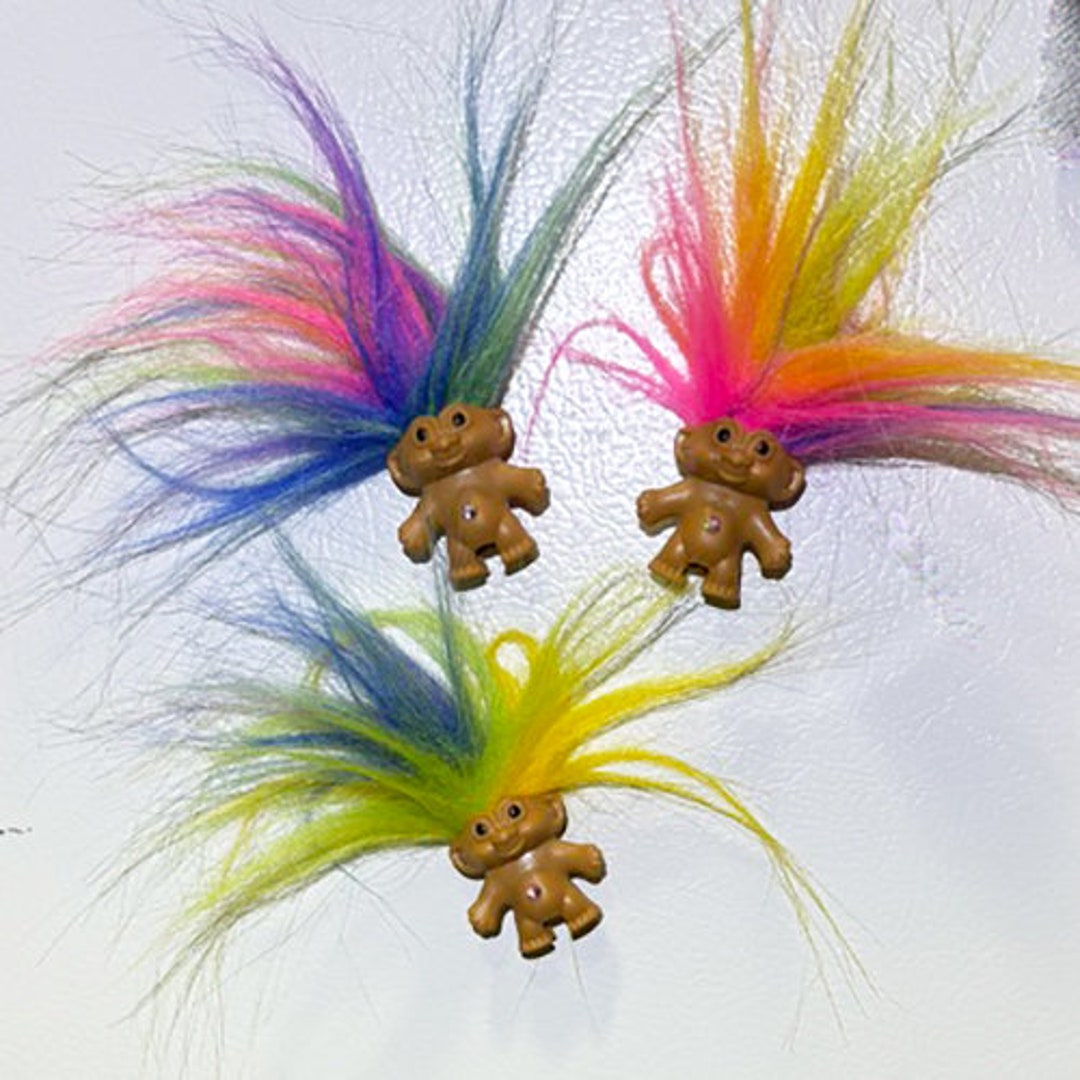 Troll Doll Magnets, Rainbow Troll, Troll Art, Troll Doll, Refrigerator ...