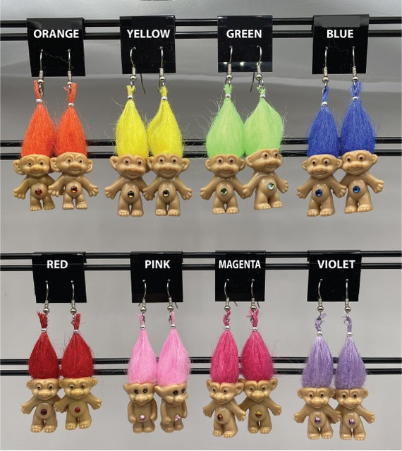 Treasure Troll Earrings Troll Doll Earrings Troll Earrings | Etsy