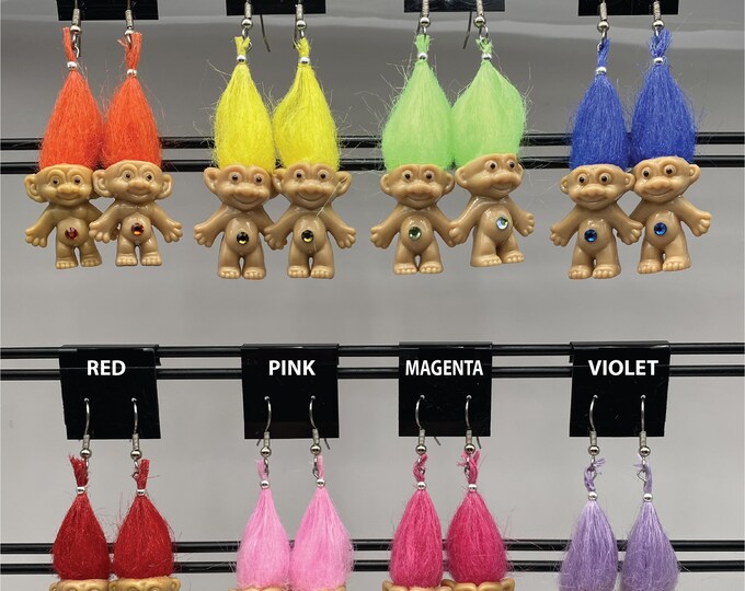 Treasure Troll Earrings Troll Doll Earrings Troll Earrings - Etsy