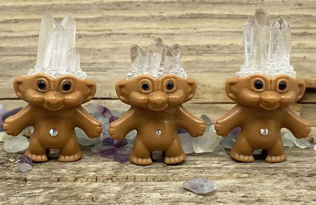 Quartz Crystal Troll Dolls, Mini Trolls, Crystal Dolls, Crystal Trolls ...