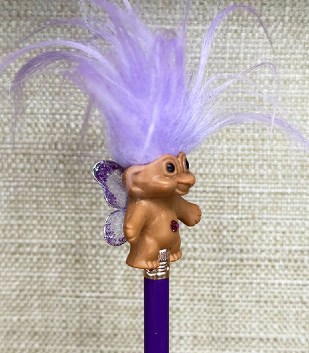 Butterfly Troll Doll Pencil Topper, Purple Butterfly Troll, Troll Art ...