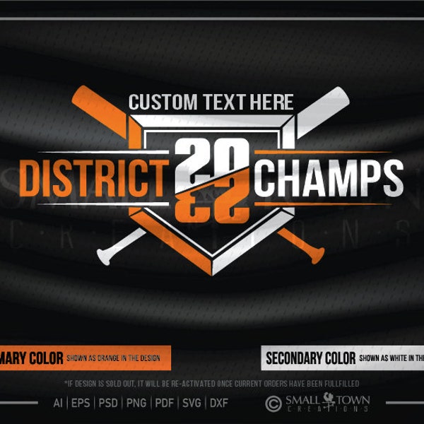 Baseball District Champions - Etsy