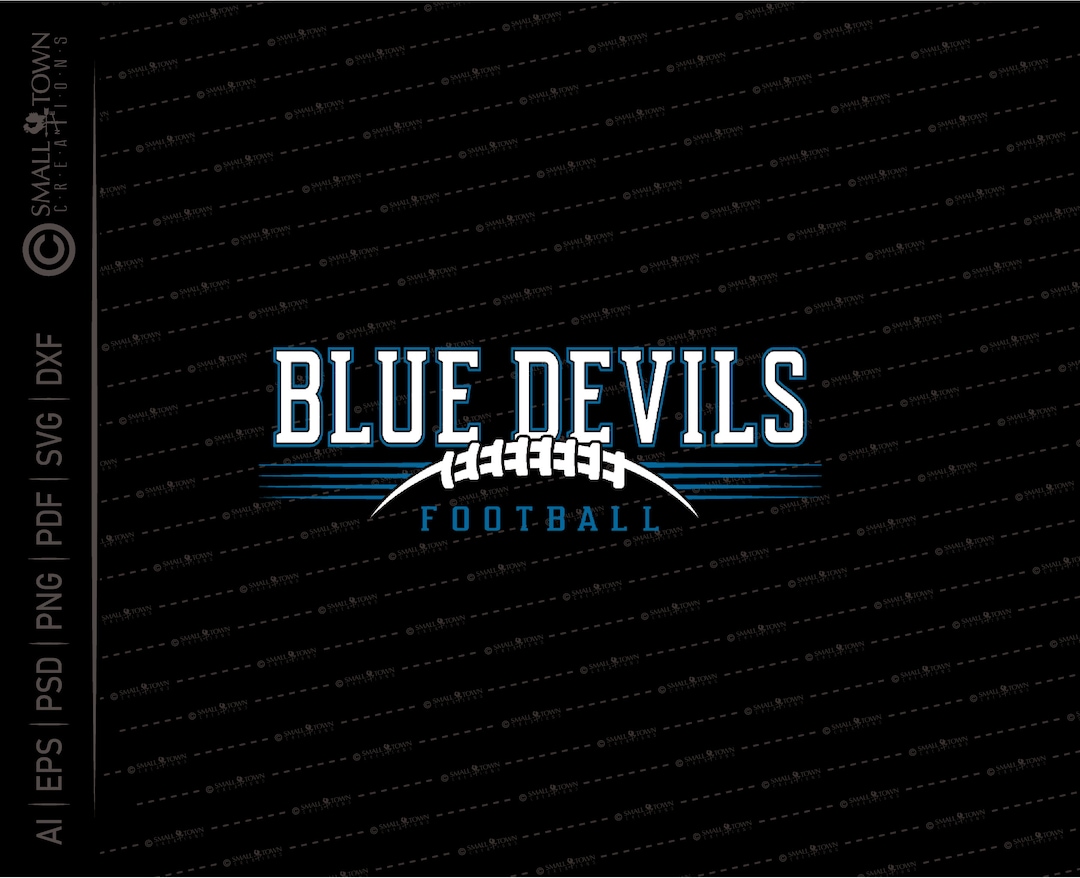 Blue Devil Football SVG // © Smalltownnecreations 9.20.21 - Etsy