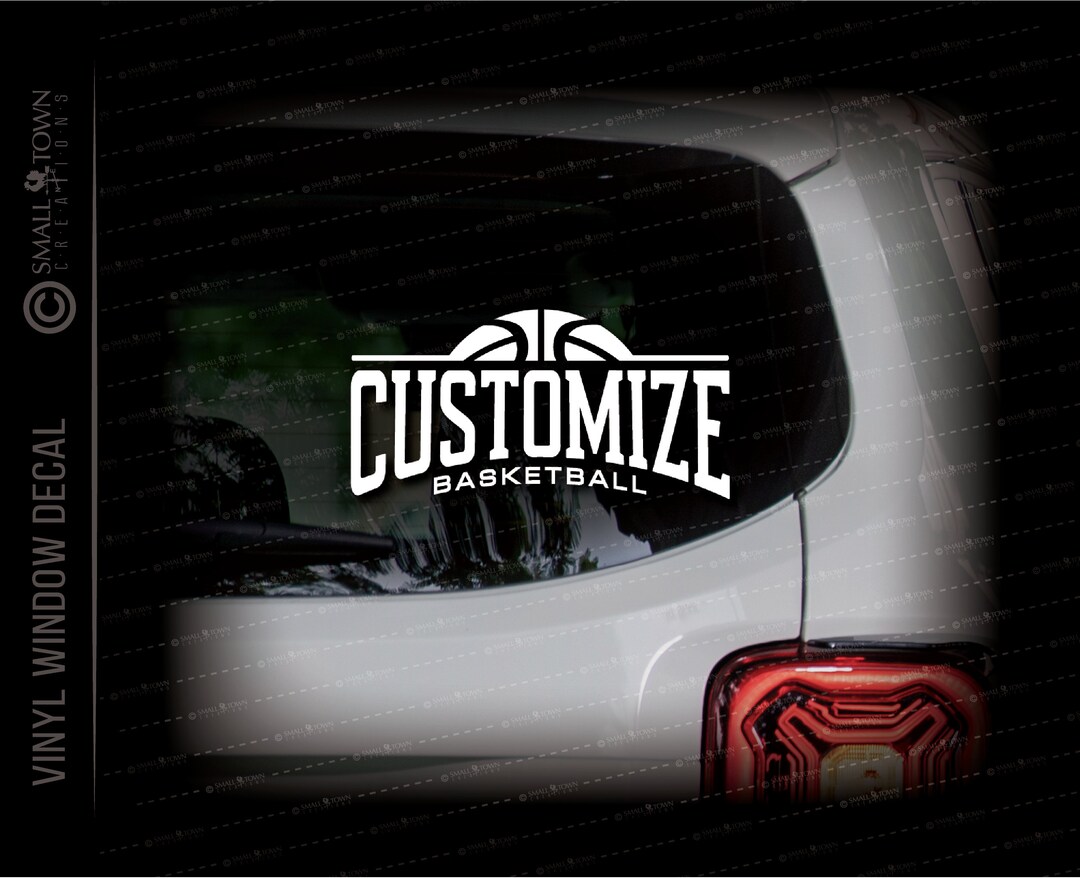 Basketball Decal // Custom Basketball Decal // Decal for Cars // Sports ...